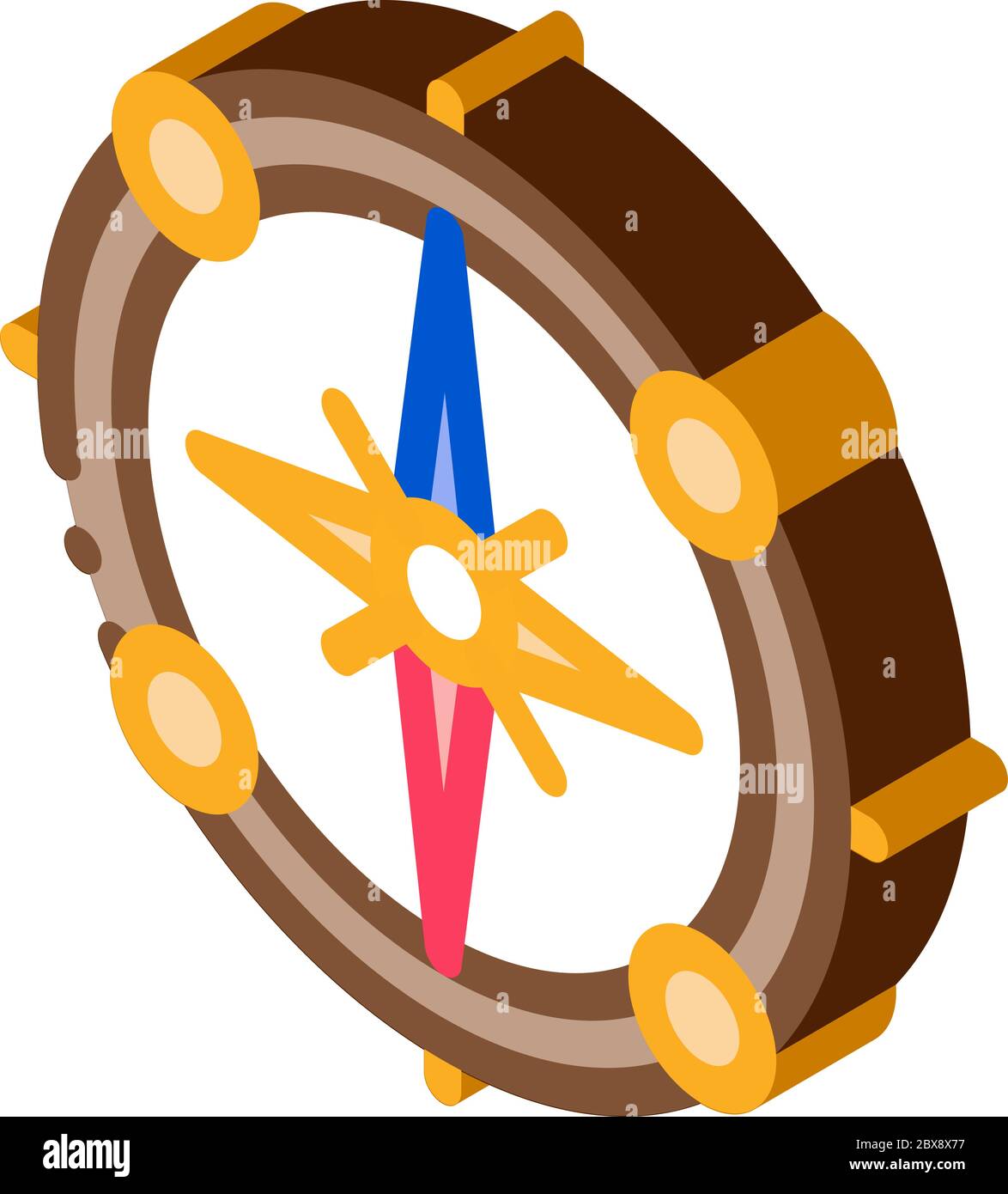 Vintage Compass isometric icon vector illustration Stock Vector Image ...