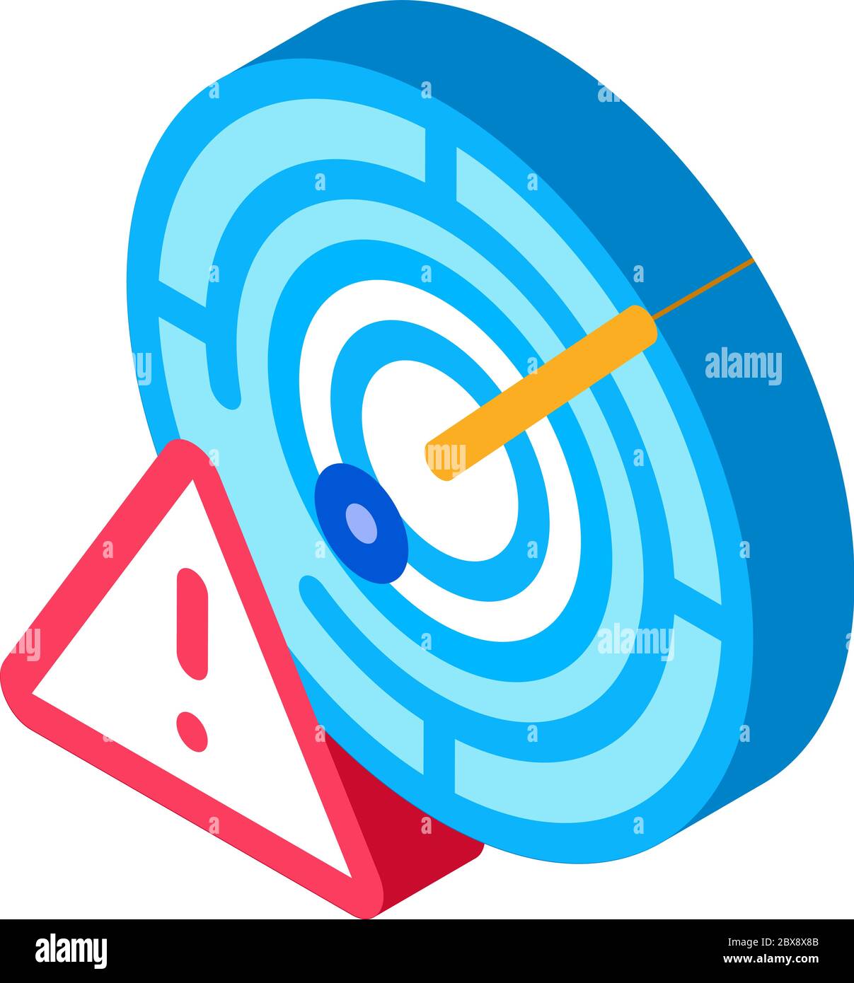 Caution Radar isometric icon vector illustration Stock Vector Image ...