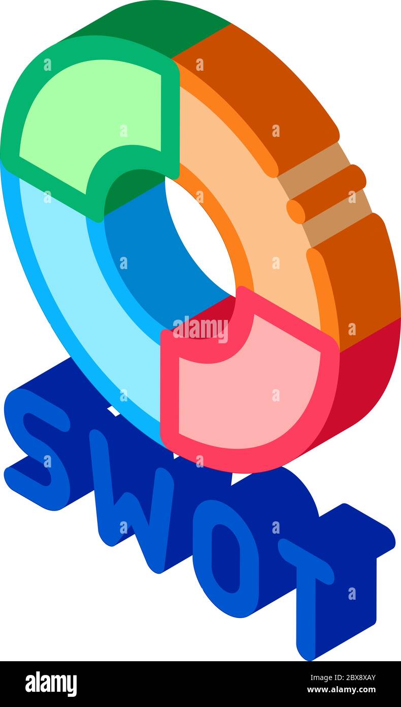 Swot Circle Form isometric icon vector illustration Stock Vector Image ...