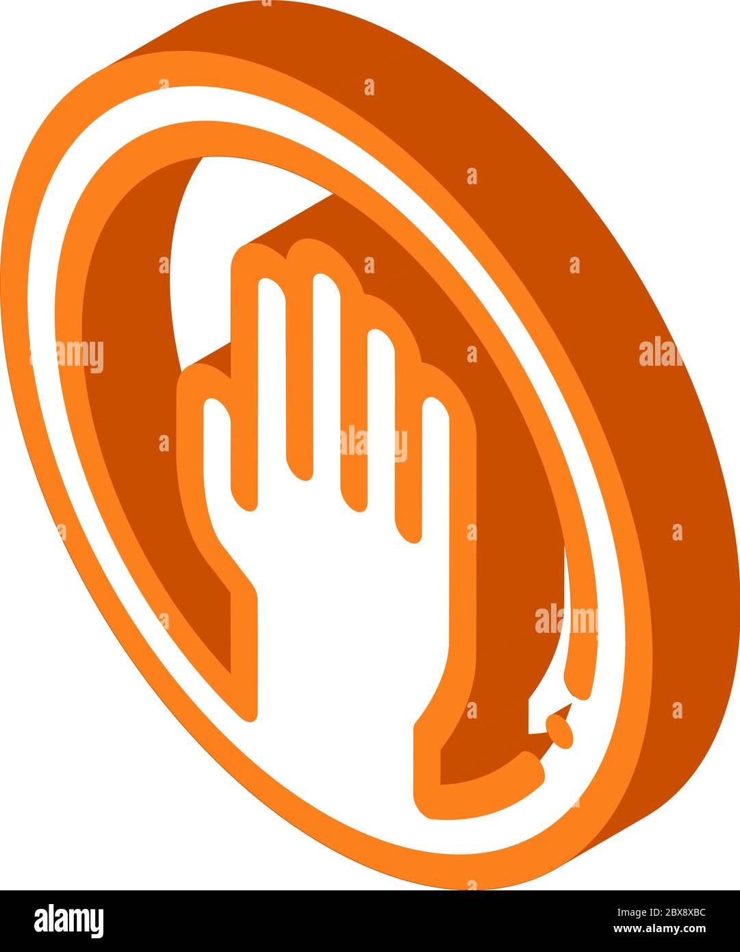 Hand Round Frame isometric icon vector illustration Stock Vector Image ...