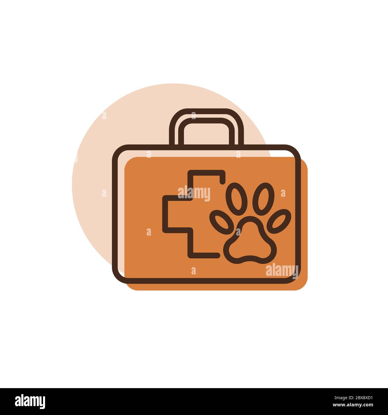 Pet first aid kit vector icon. Clinic box. Graph symbol for pet and ...