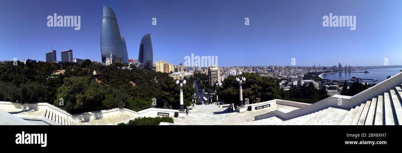Flaming tower of baku hi-res stock photography and images - Alamy