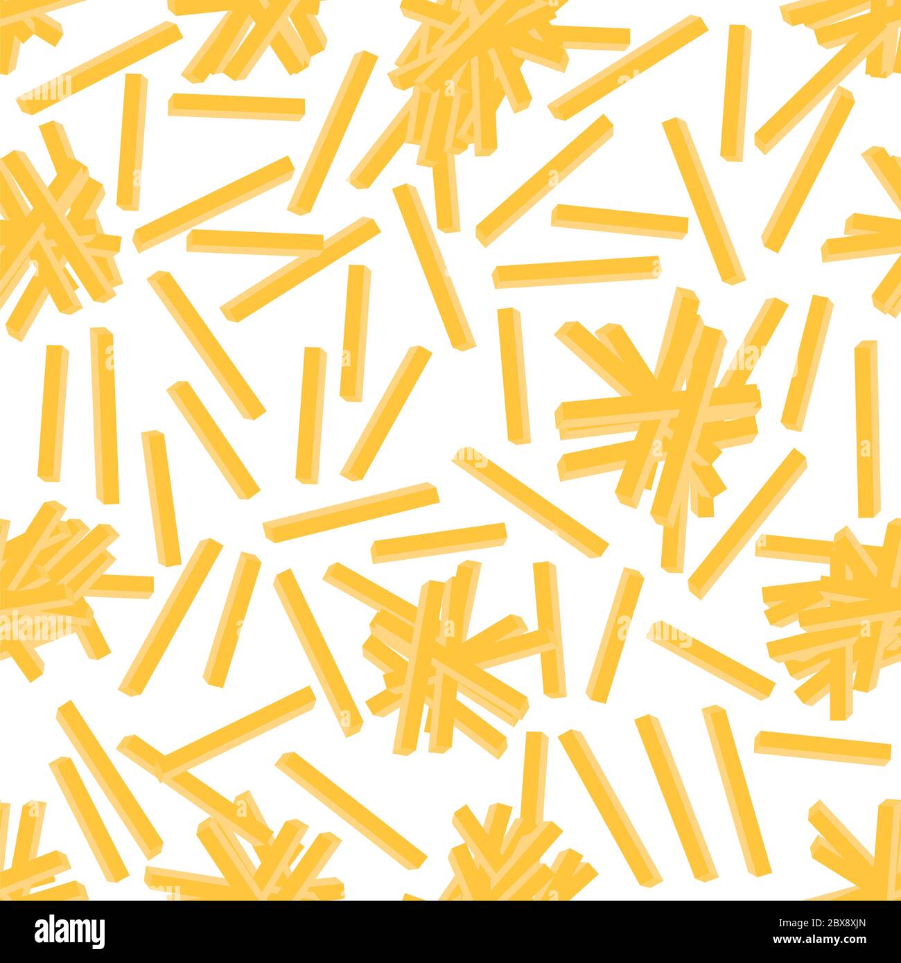 French Fries. Fry Potato Chips Seamless Pattern. Slices of Tasty ...