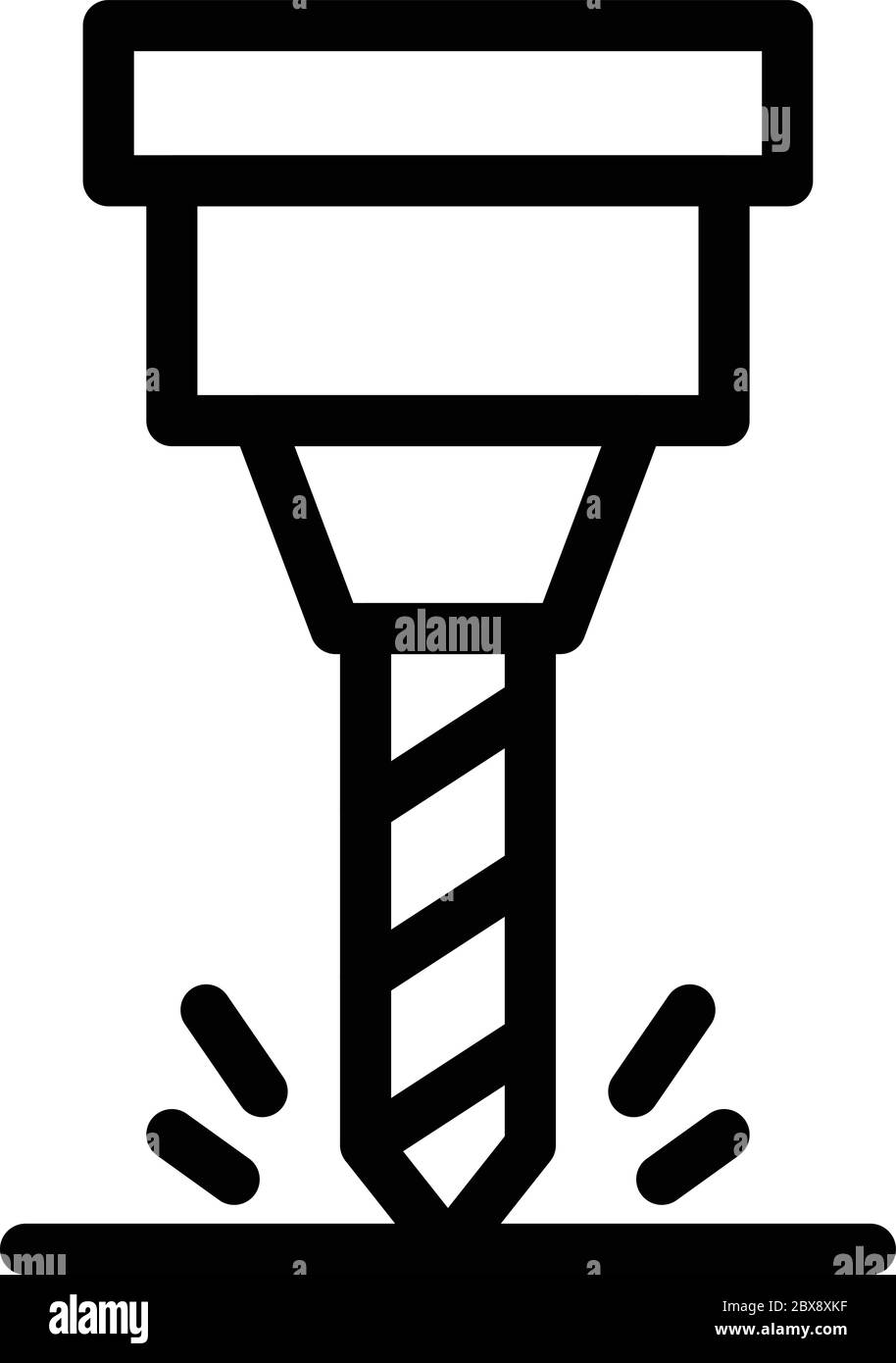 Engineer milling machine icon, outline style Stock Vector Image & Art ...