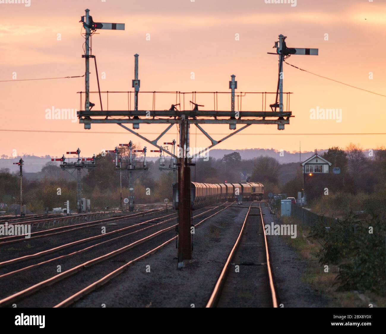 Freightliner class 66 locomotive passing through the mechanical ...
