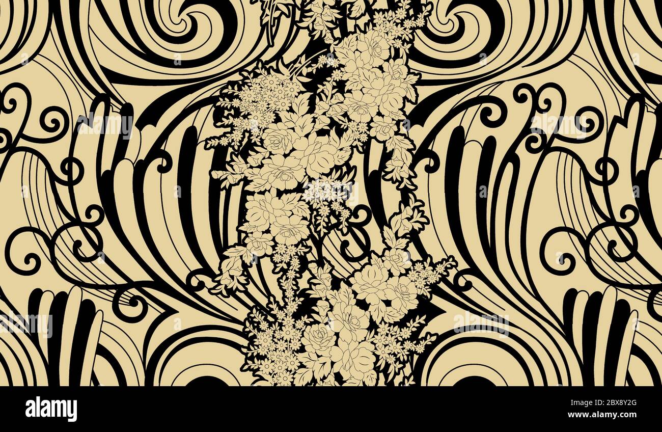 The Amazing fabric Abstract Background, Halftone Flowers Bouquet ...