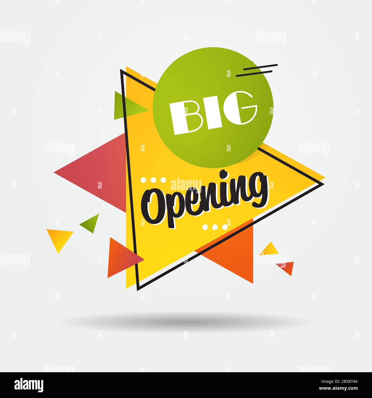 big opening sticker we are open again after coronavirus quarantine over ...