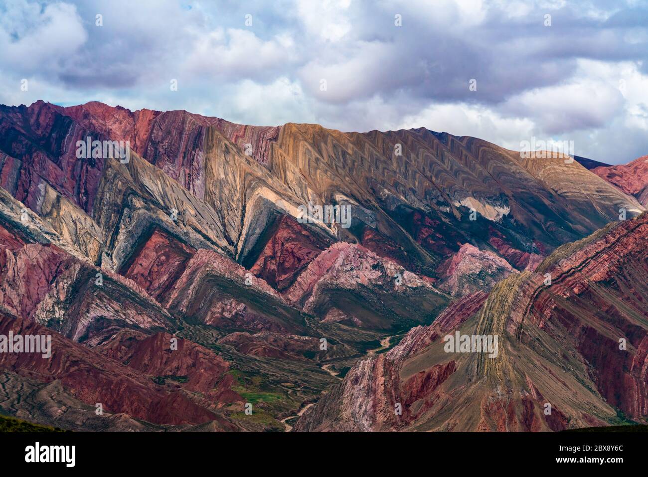 The famous Mirador Hornocal aka Moutain of 14 colors near Humahuaca ...