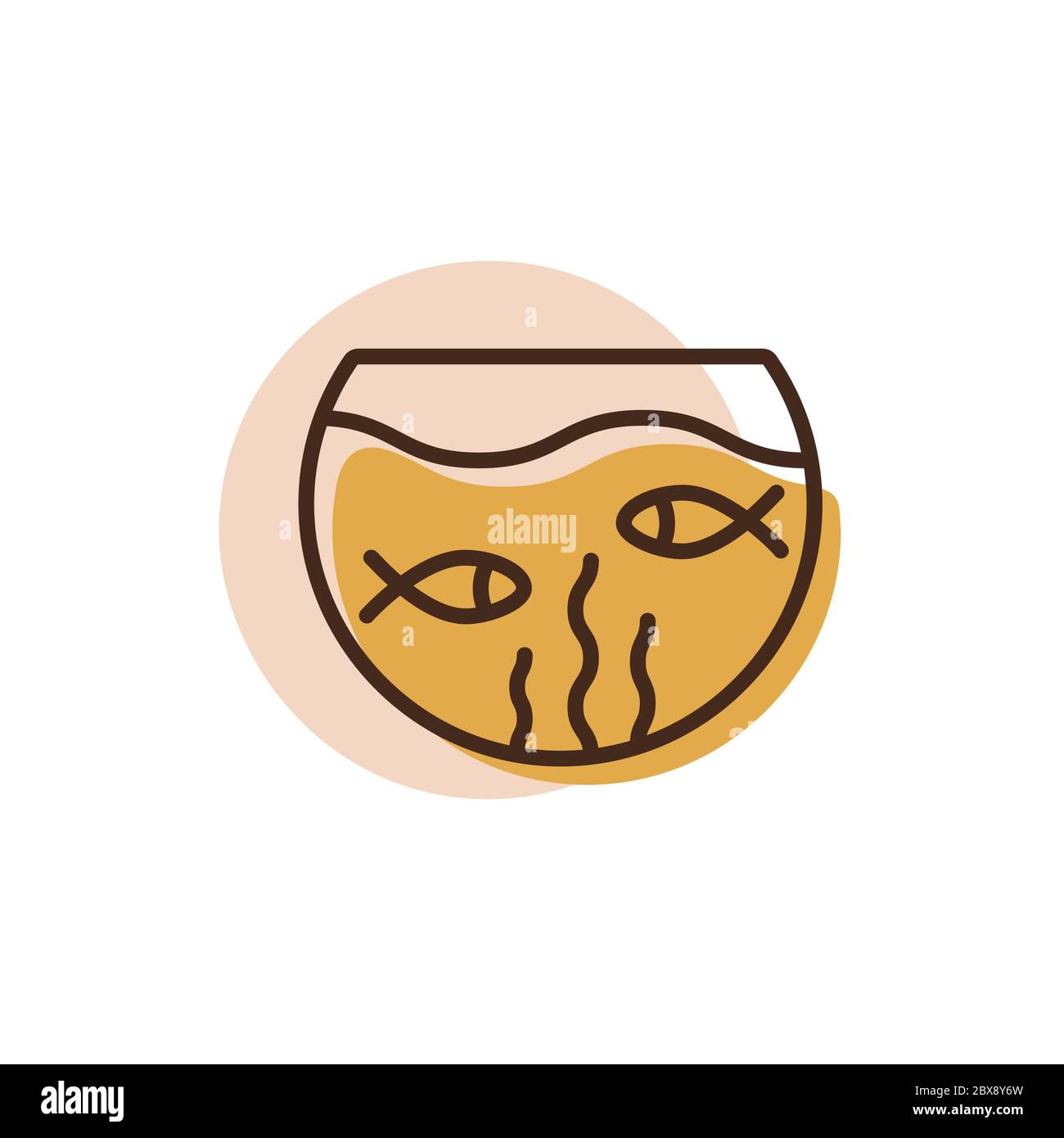 Fish aquarium vector icon. Pet animal sign. Graph symbol for pet and ...