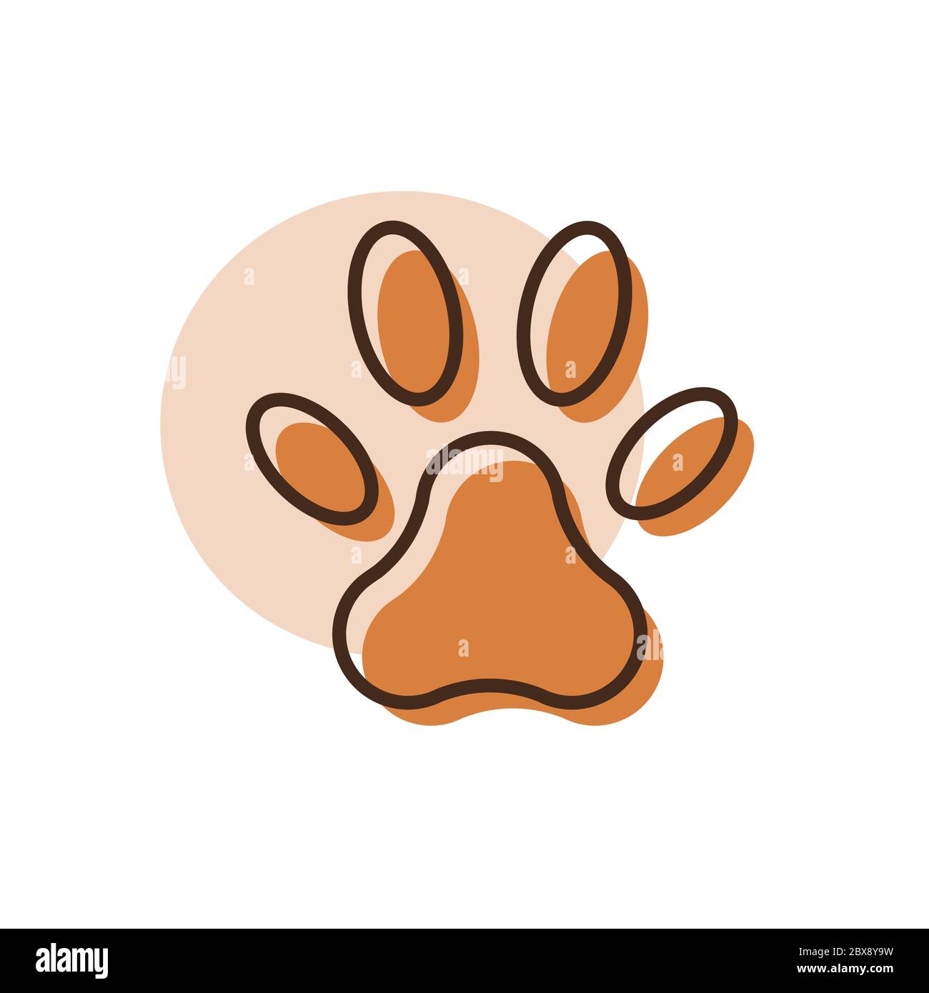 Paw vector icon. Pet animal sign. Graph symbol for pet and veterinary ...