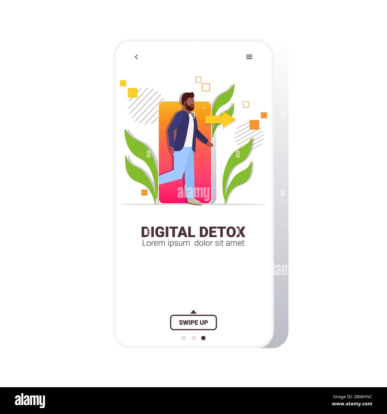 Mobile detox Stock Vector Images - Alamy