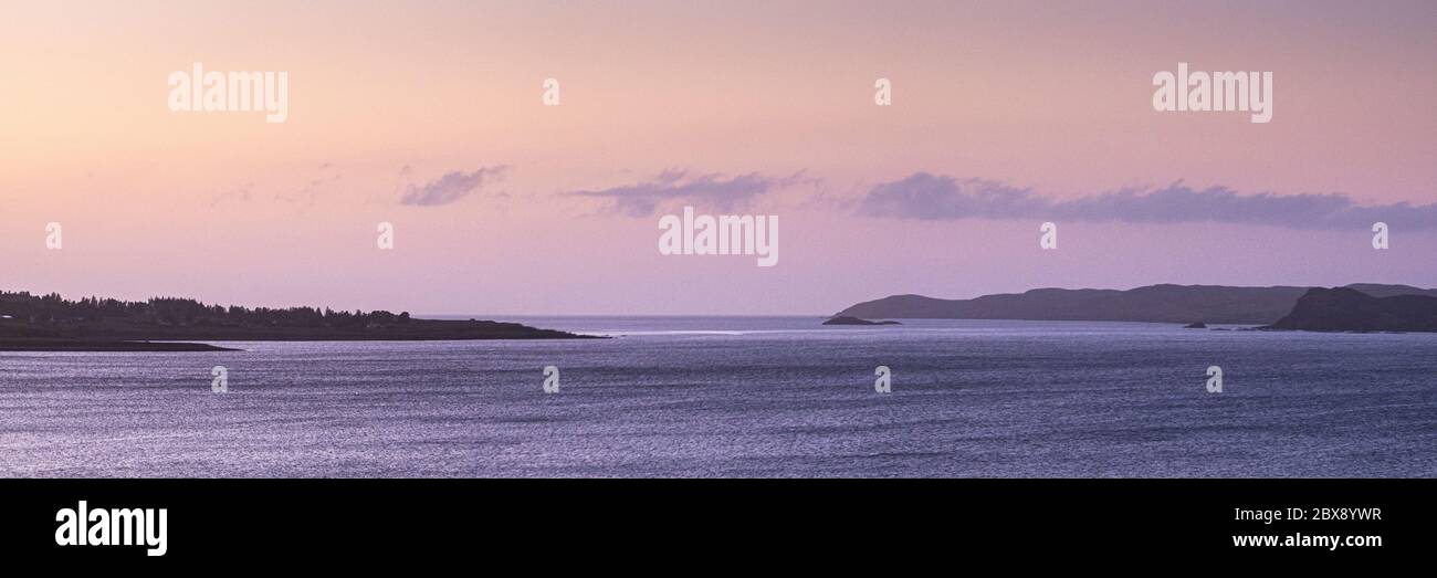 Sunset across Loch Ewe from the southern side, by the B8057, Wester ...