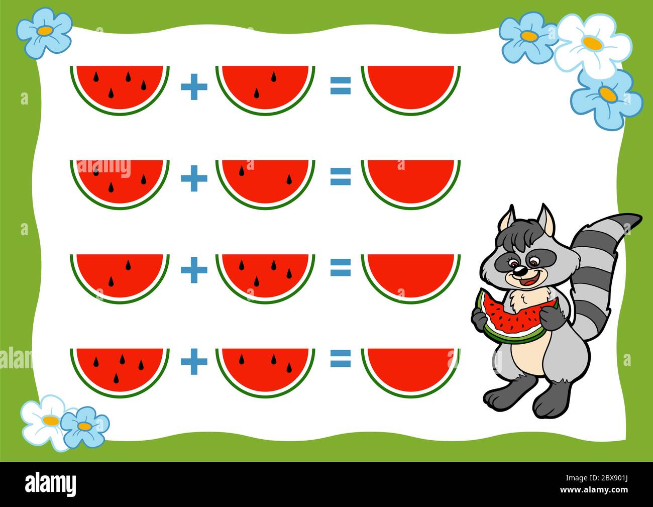 Counting Game for Preschool Children. Educational a mathematical game ...