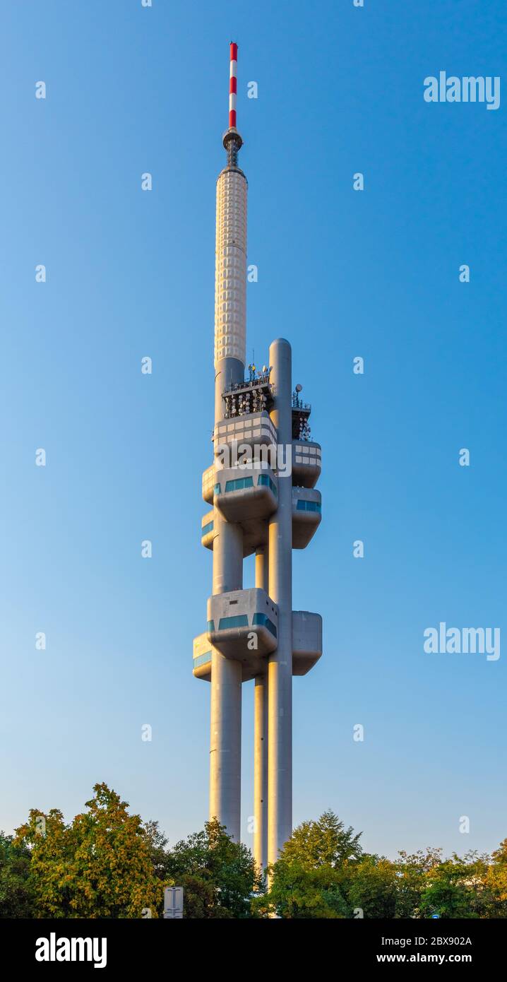 Zizkov Television Tower in Prague, Czech Republic Stock Photo - Alamy