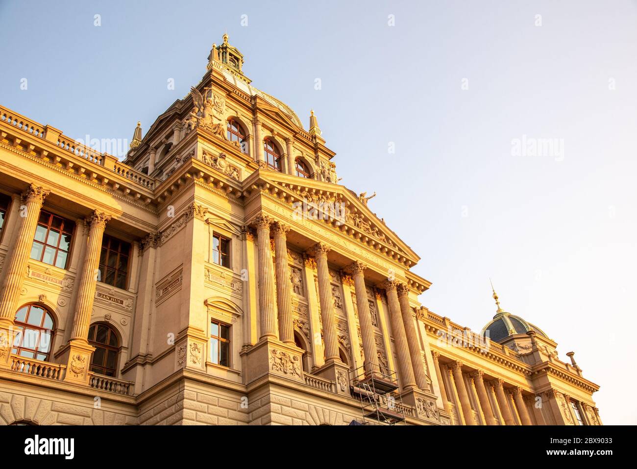 Detailed view of Czech National Museum in Prague, Czech Republic Stock ...