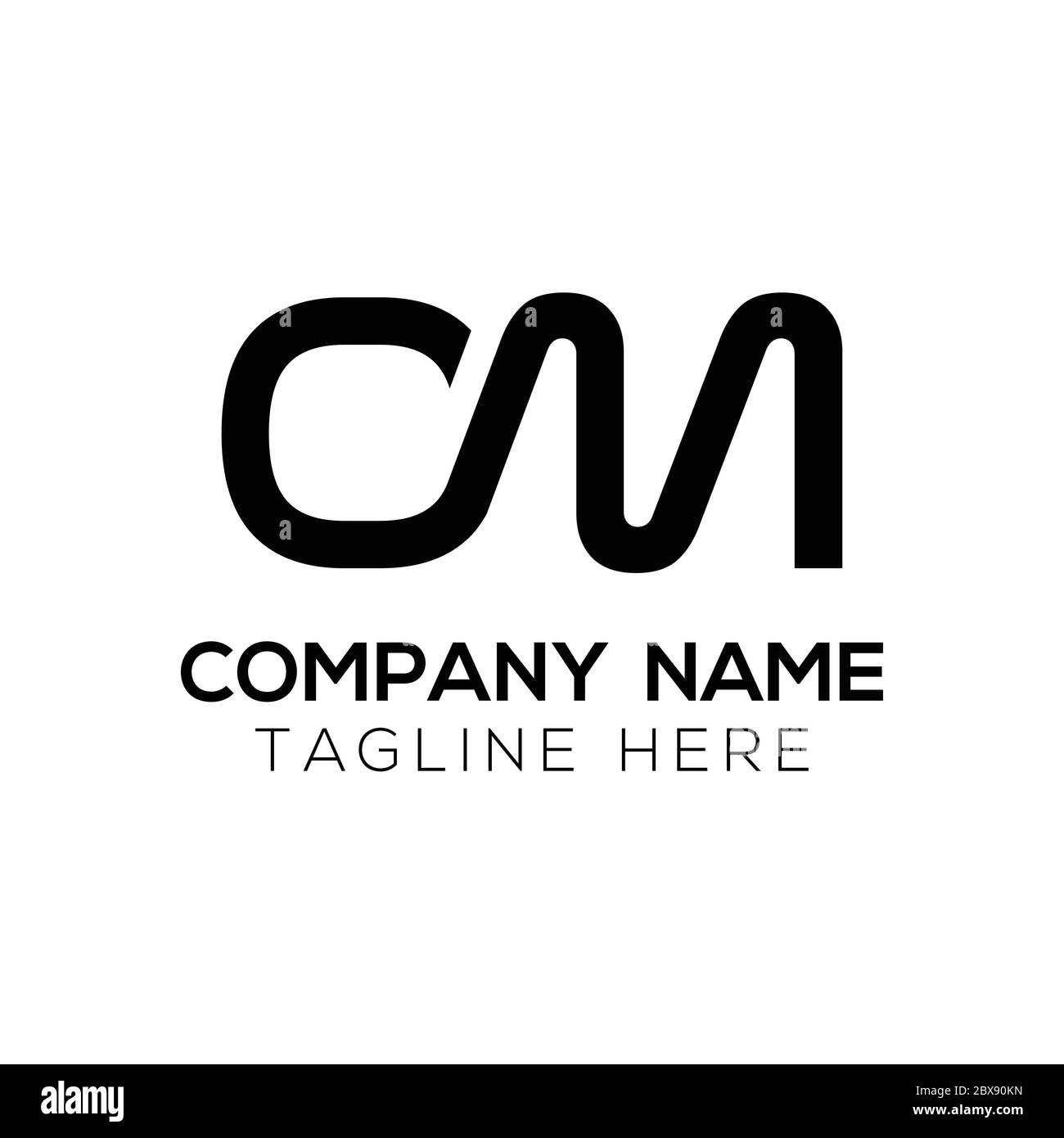 Initial Simple Letter OM Logo Design Vector Template. Abstract Minimal ...