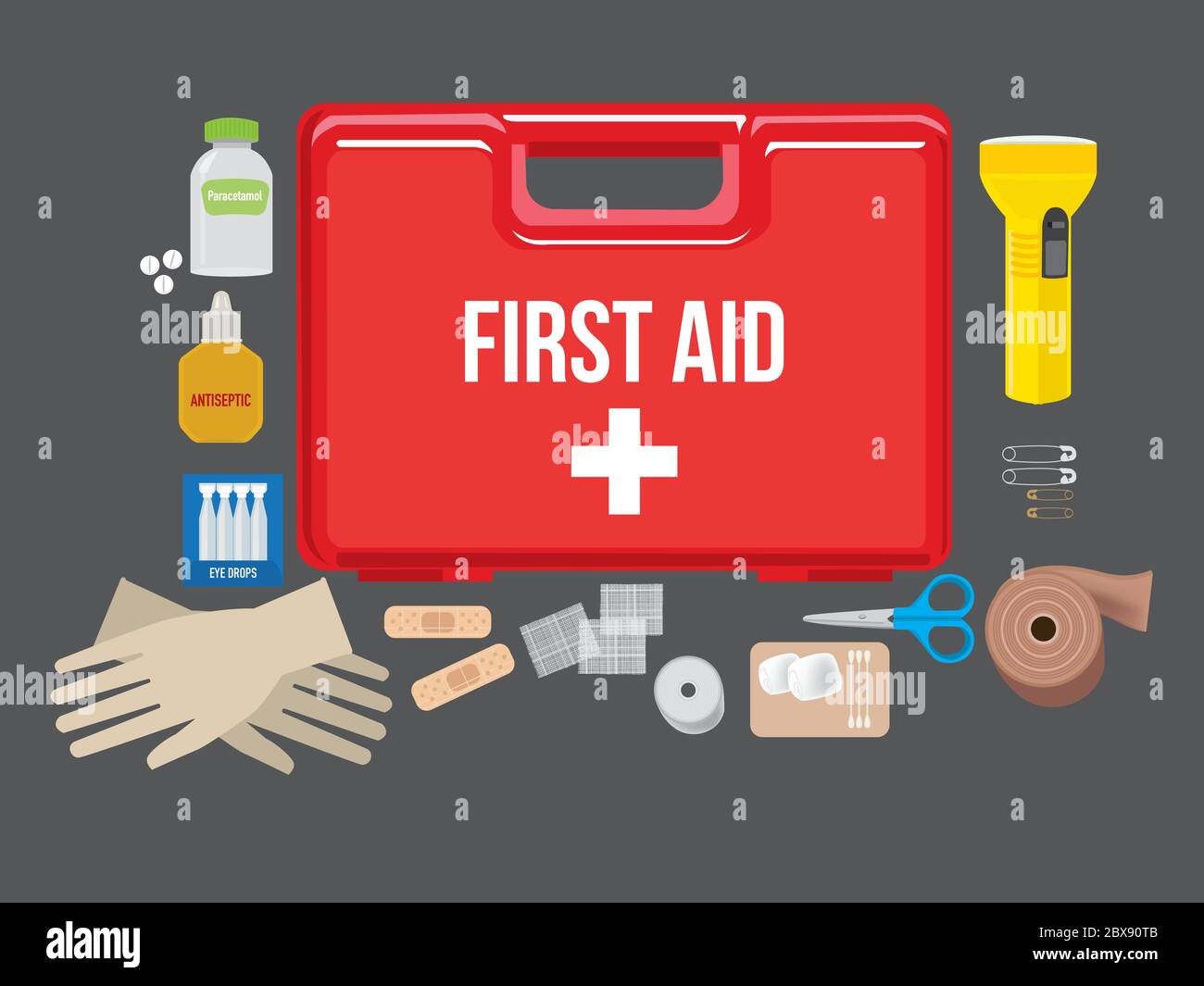 First Aid Kit on illustration graphic vector Stock Vector Image & Art ...