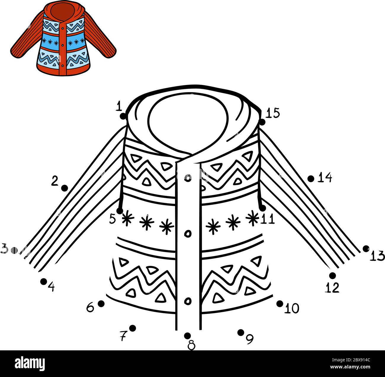 Numbers game, education dot to dot game for children, Pullover with ...