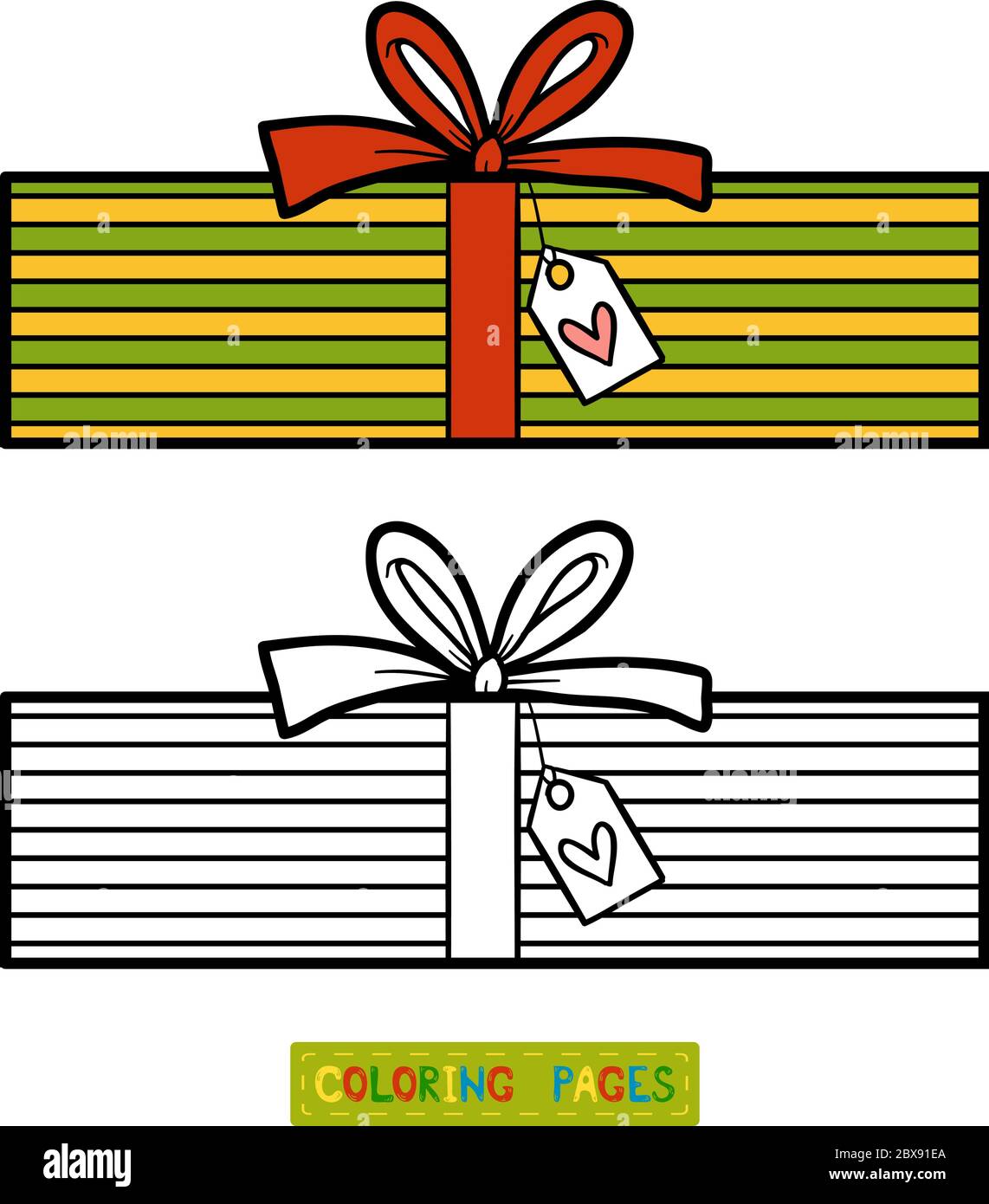 Coloring Book For Children Gift Stock Vector Image Art Alamy
