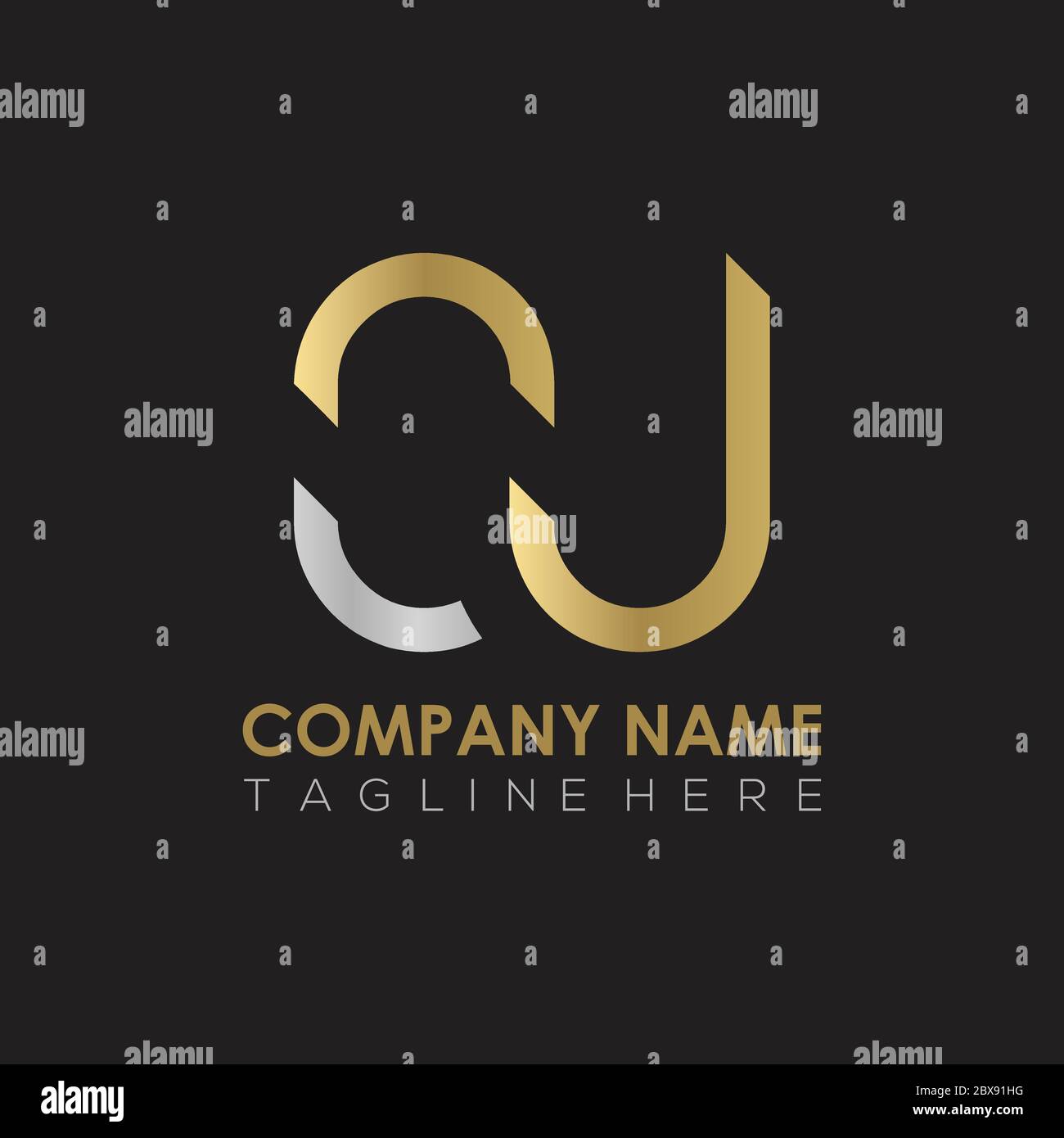 Initial Simple Letter OJ Logo Design Vector Template. Abstract Minimal ...