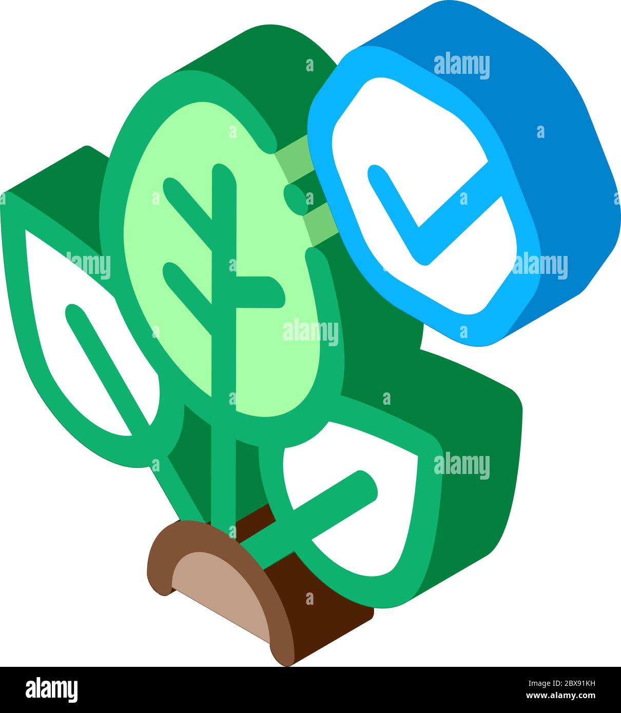 Plant Access Mark isometric icon vector illustration Stock Vector Image ...