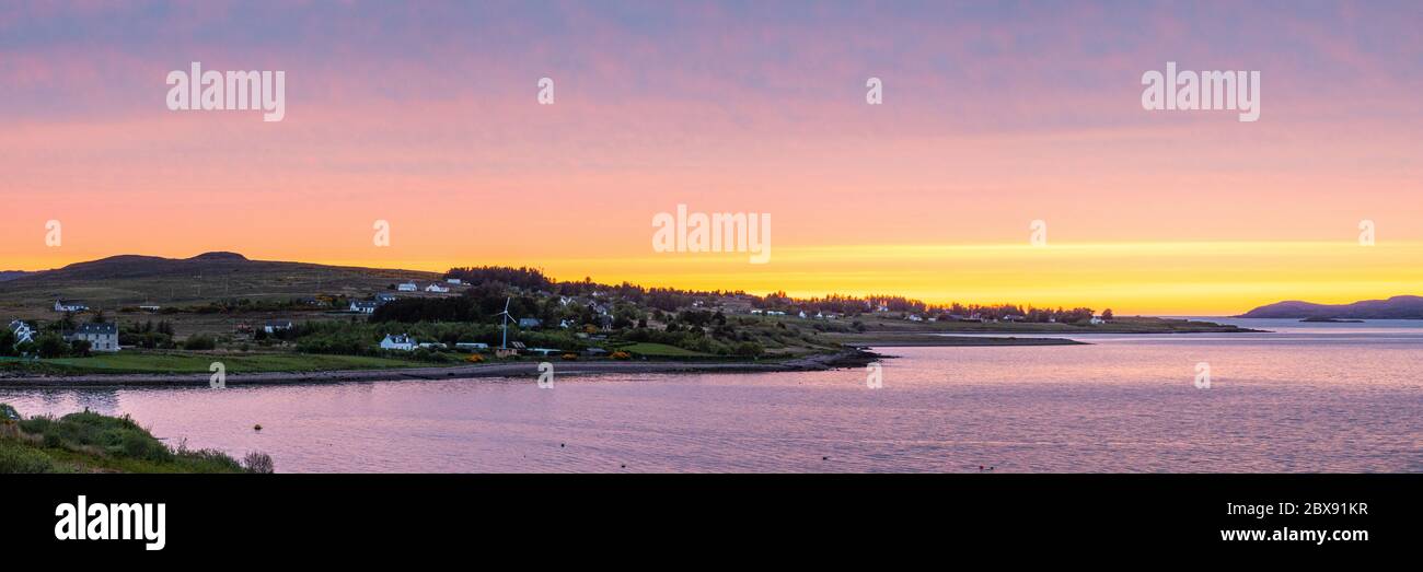 Sunset across Loch Ewe from the southern side, by the B8057, Wester ...