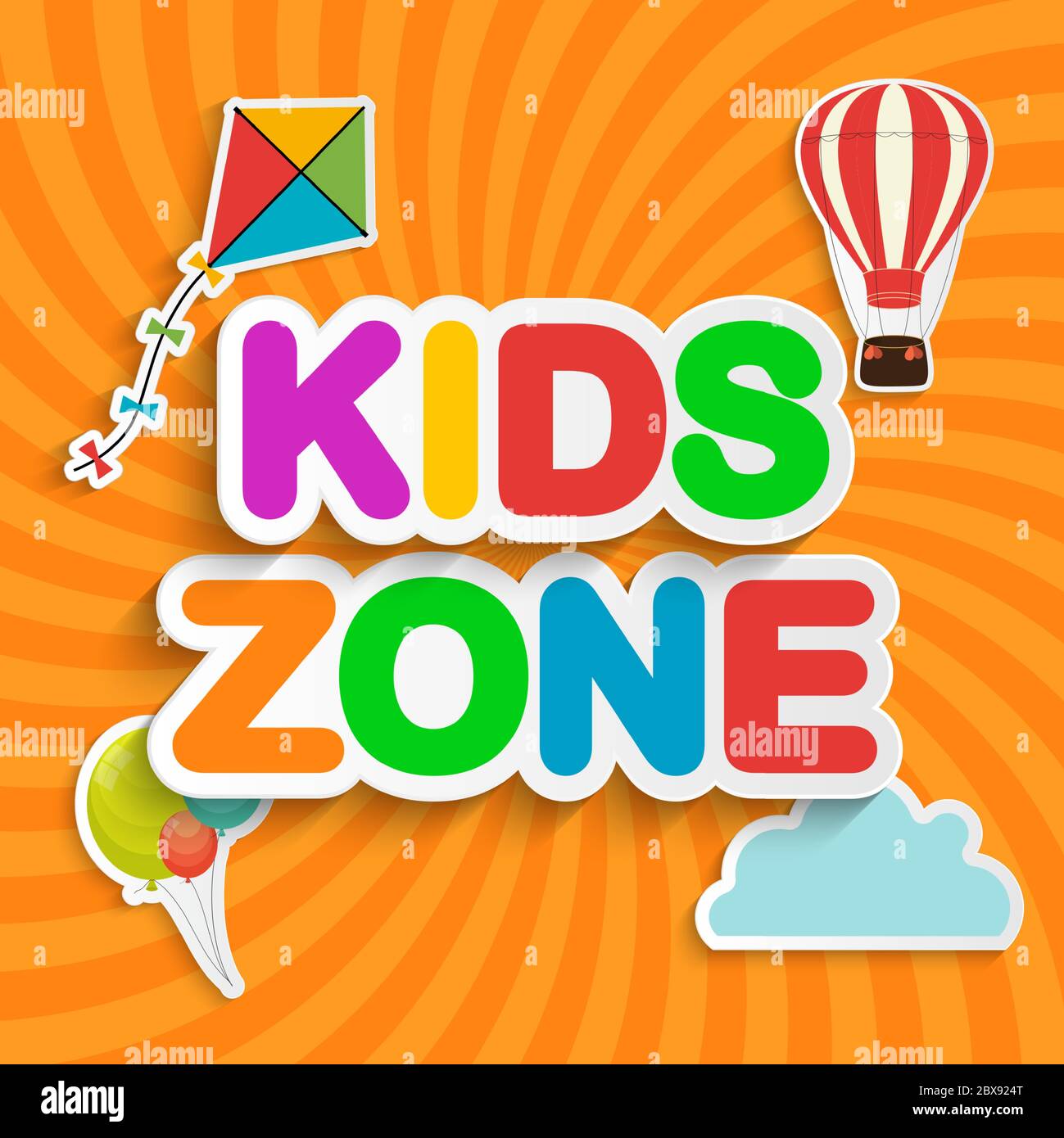 Abstract Kids Zone background. Vector Illustration EPS10 Stock Vector ...
