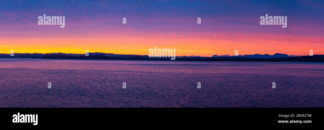 Sunset across Loch Ewe from the southern side, by the B8057, Wester ...