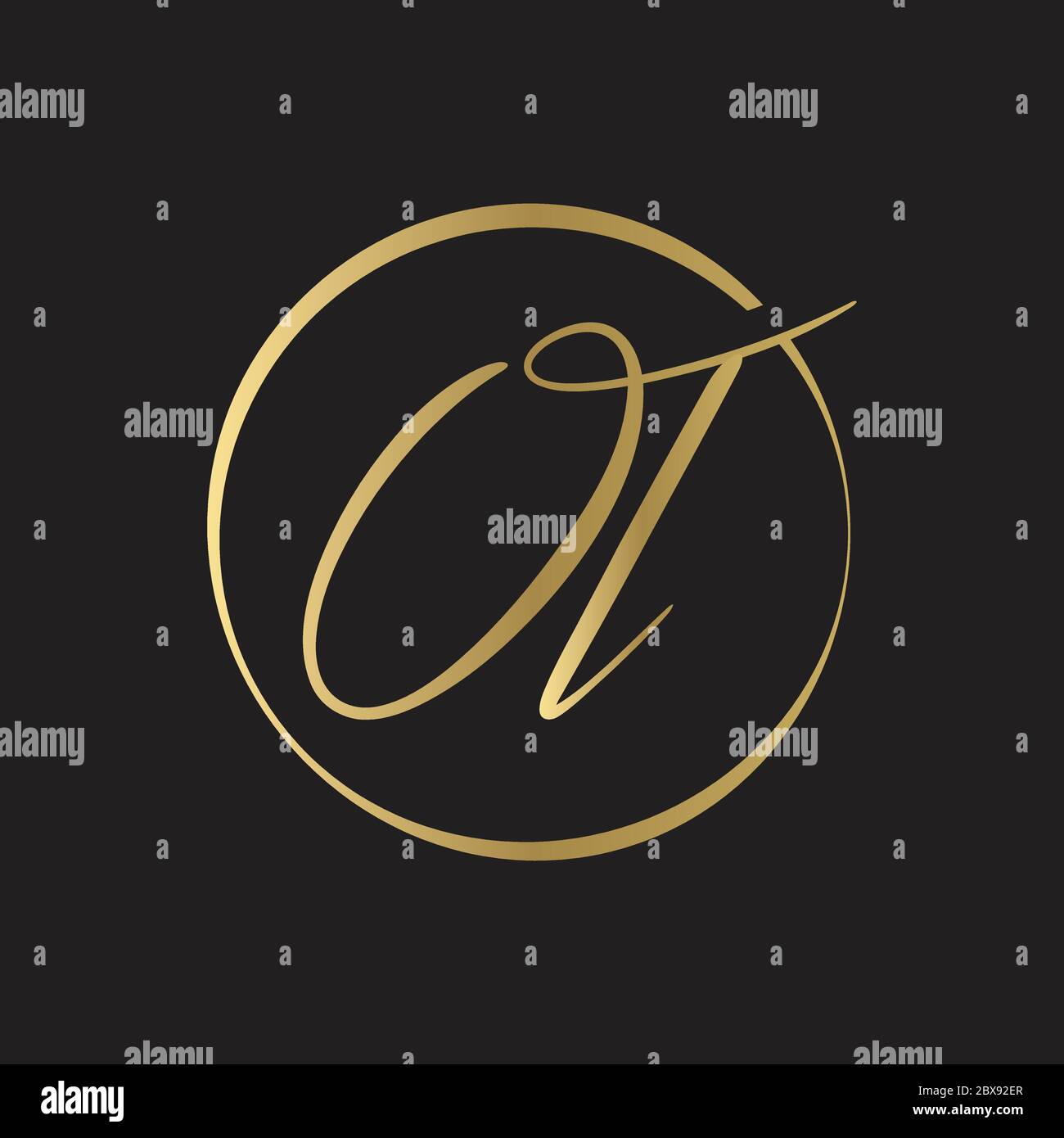 Initial Simple Letter OL Logo Design Vector Template. Abstract Minimal ...