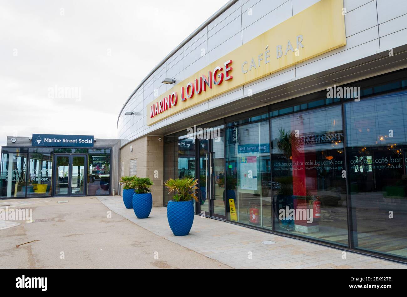 New Brighton, UK: Jun 3, 2020: A general street scene view of Marino ...