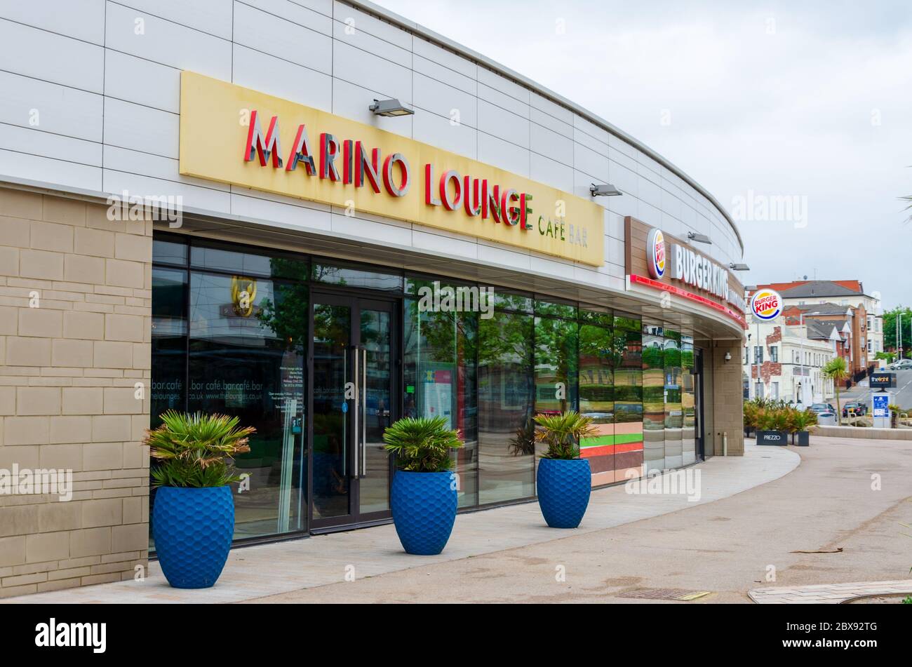New Brighton, UK: Jun 3, 2020: A general street scene view of Marino ...
