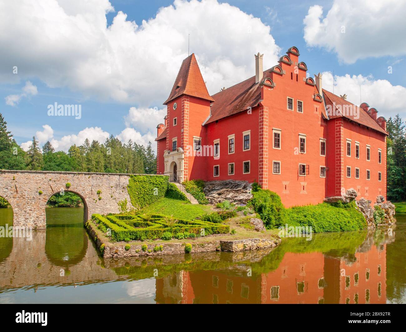Renaissance chateau Cervena Lhota in Southern Bohemia, Czech Republic ...