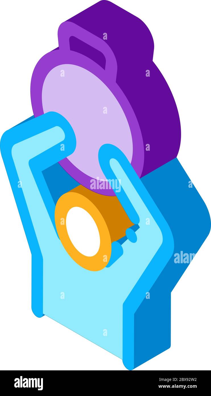 Man Hold Weight isometric icon vector illustration Stock Vector Image ...