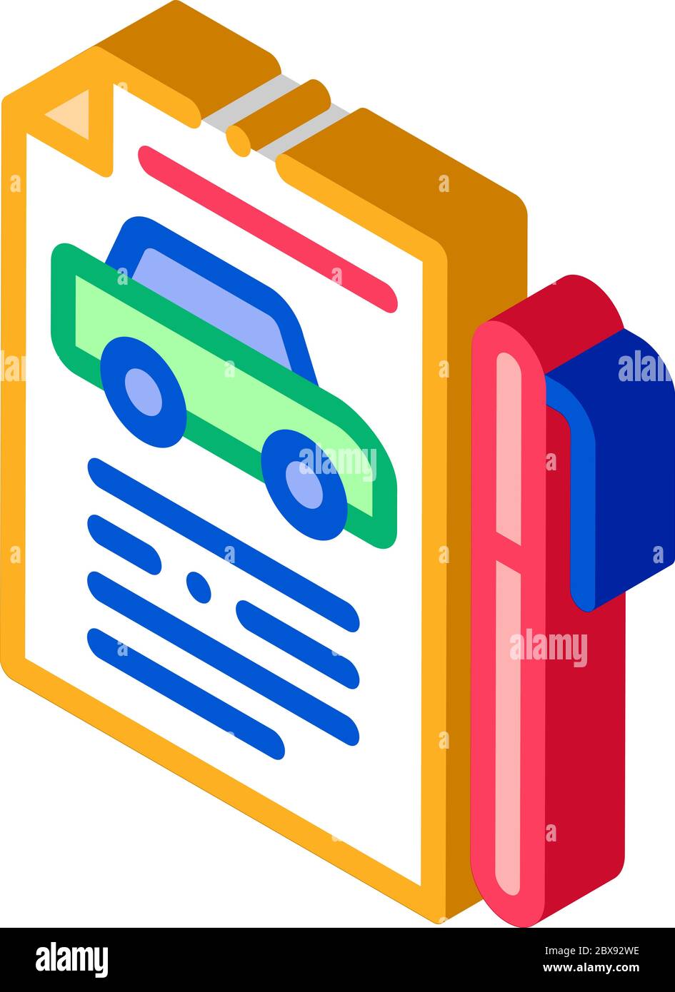 Car Buy Agreement isometric icon vector illustration Stock Vector Image ...