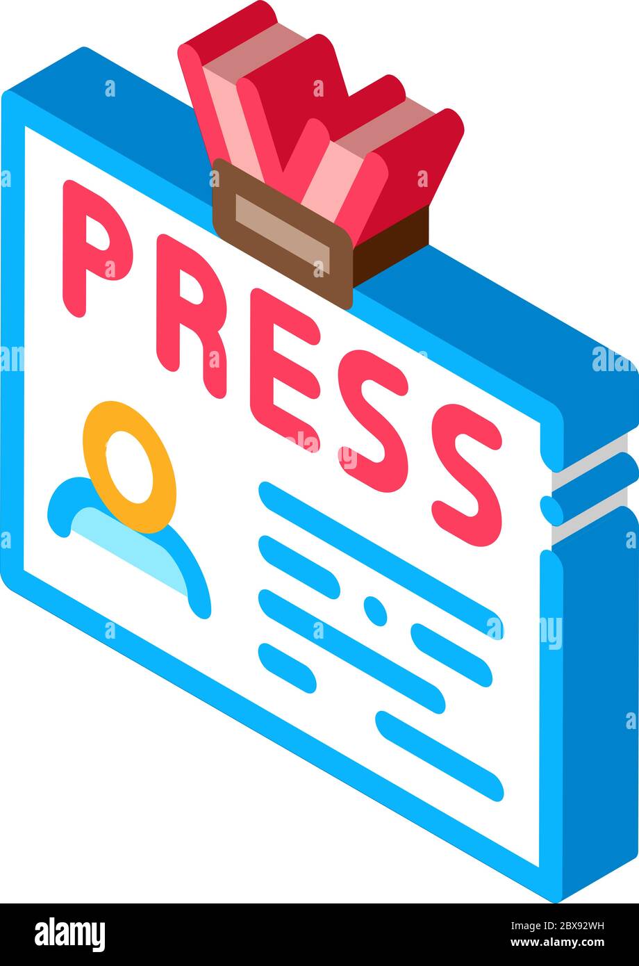 Identity card icon isometric Cut Out Stock Images & Pictures - Alamy