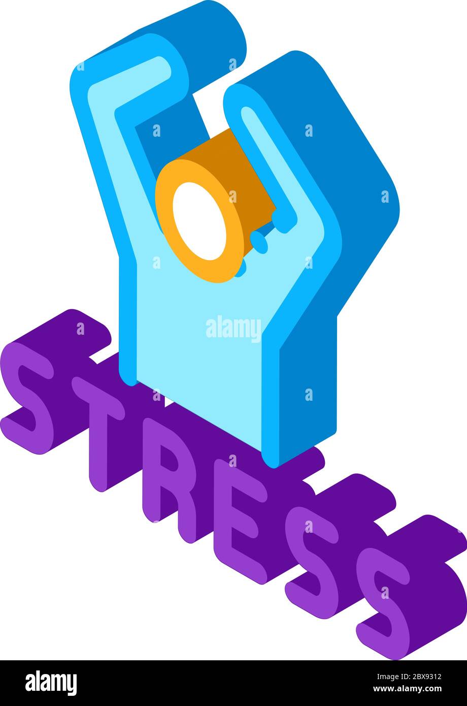 Stress Human Isometric Icon Vector Illustration Stock Vector Image
