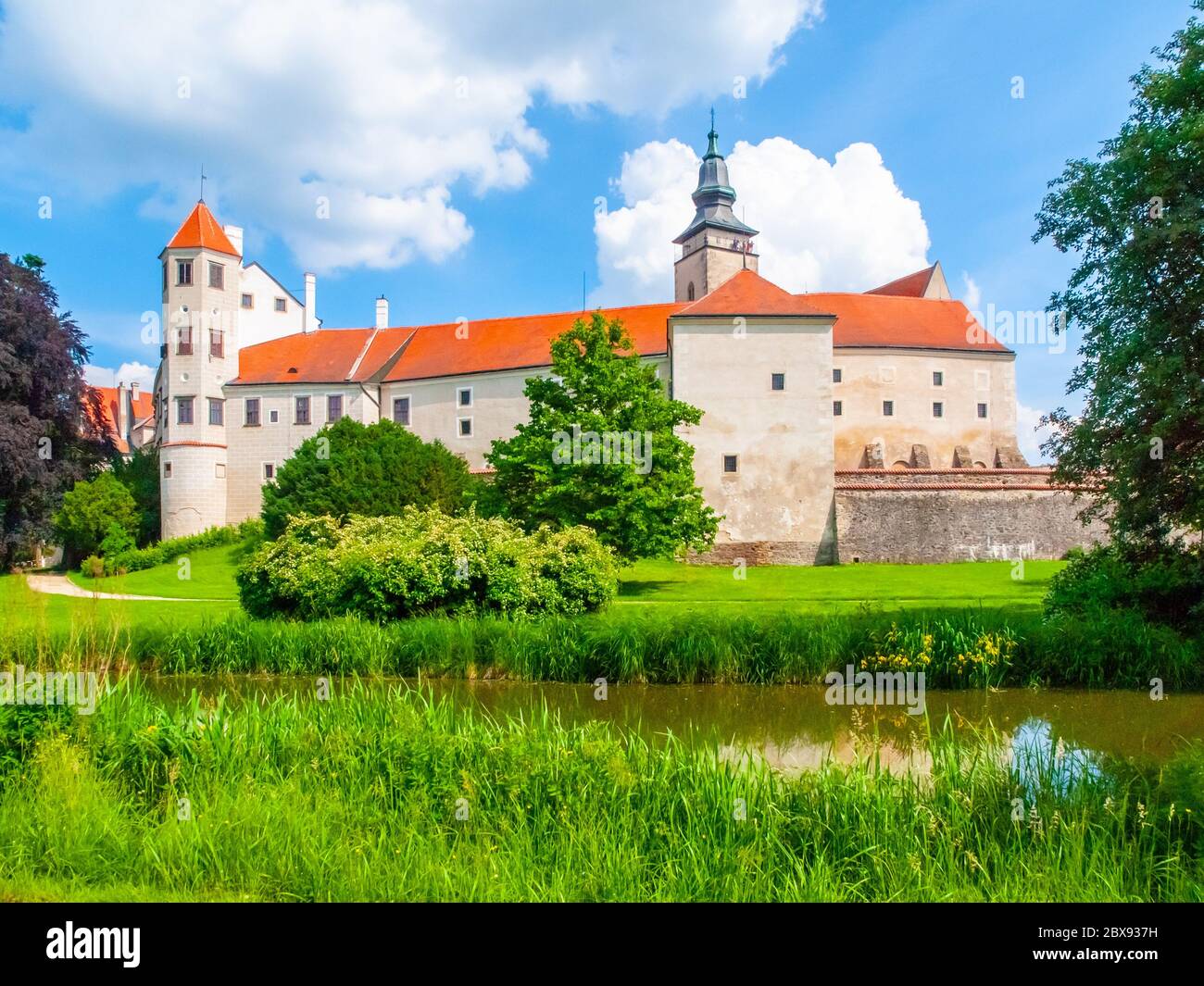 Telc Castle. View from castle park, Czech Republic Stock Photo - Alamy