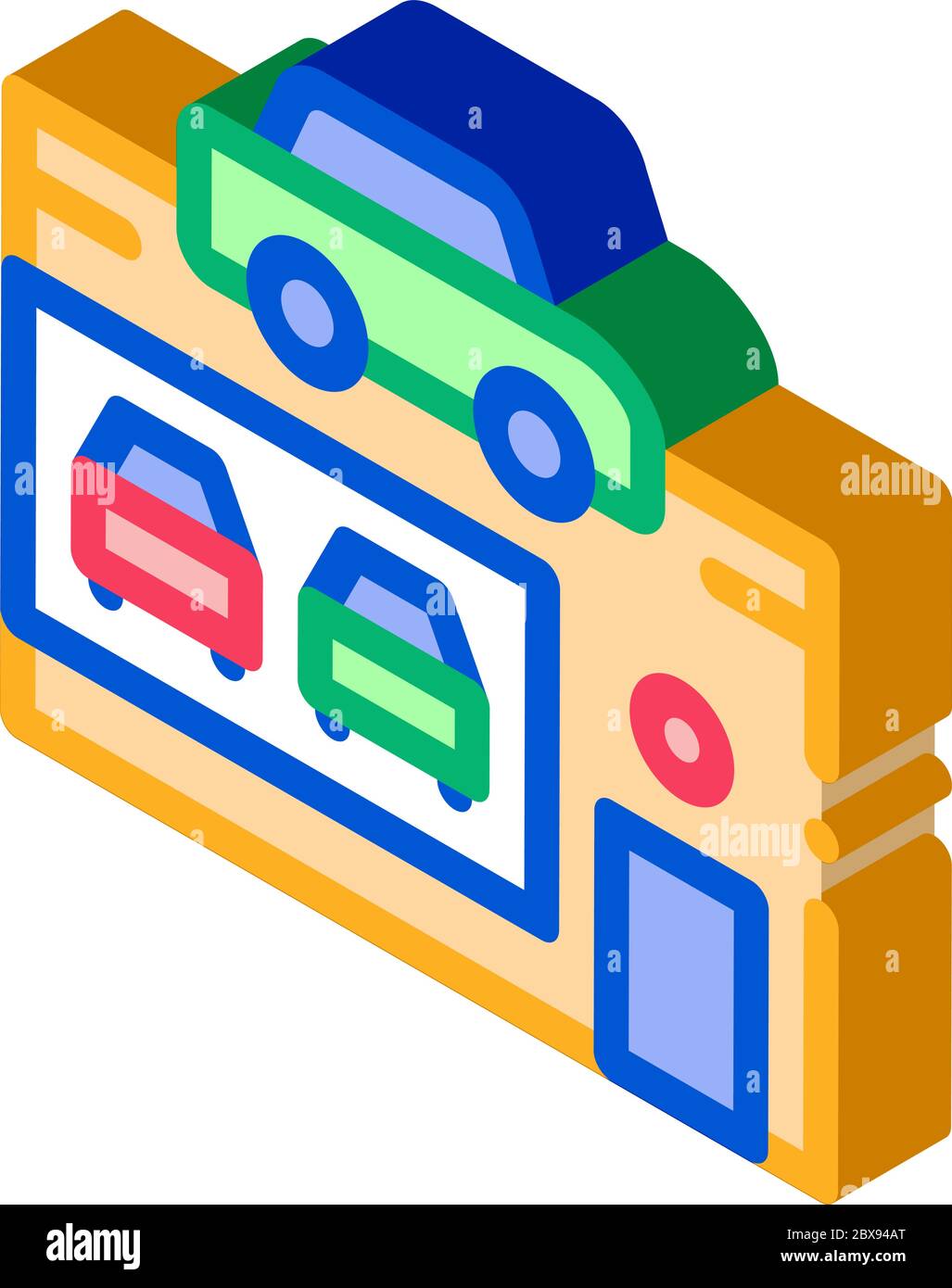 Car Dealer Shop isometric icon vector illustration Stock Vector Image ...