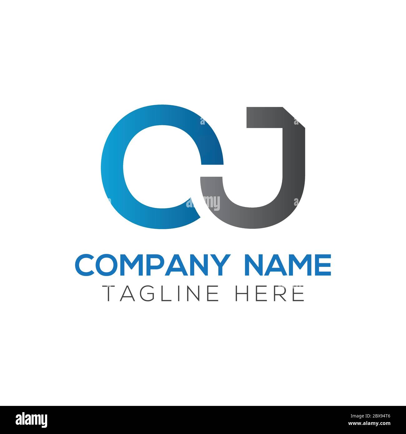 Initial Simple Letter Oj Logo Design Vector Template Abstract Minimal Oj Letter Logo Design