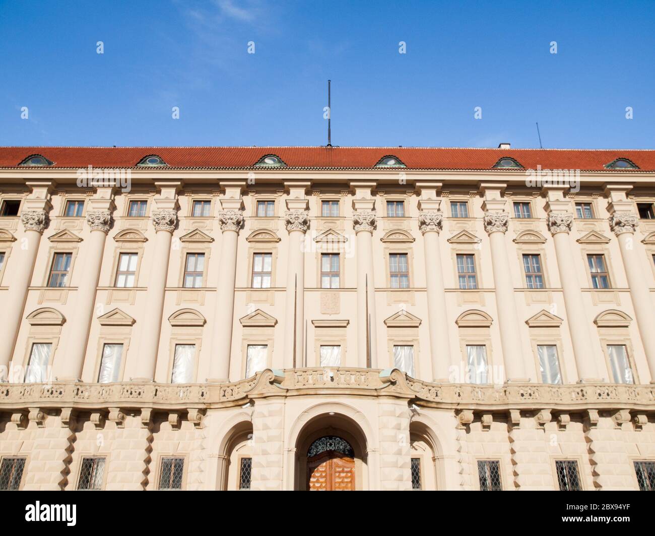Front view of Cernin palace, Ministry of Foreign Affairs seat, Prague ...