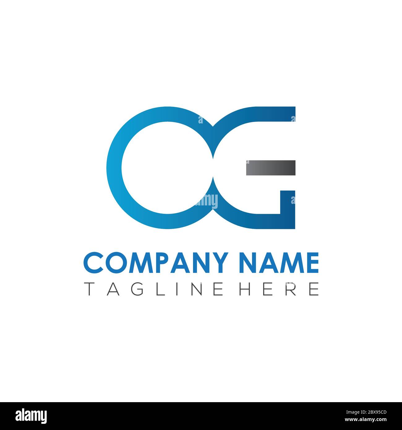 Initial Simple Letter OG Logo Design Vector Template. Abstract Minimal ...