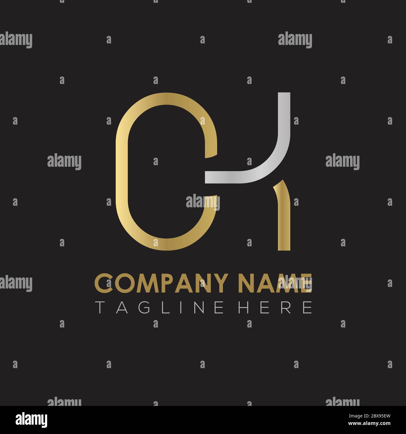 Initial Simple Letter OK Logo Design Vector Template. Abstract Minimal ...