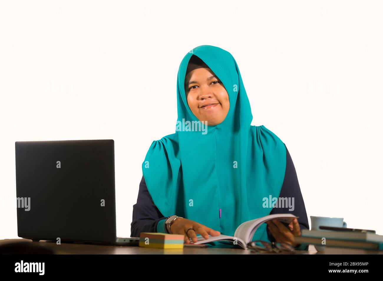 Muslim teen girl computer hi-res stock photography and images - Alamy