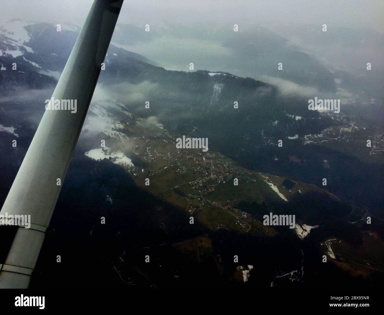 Snow covered austrian mountains Stock Photo - Alamy