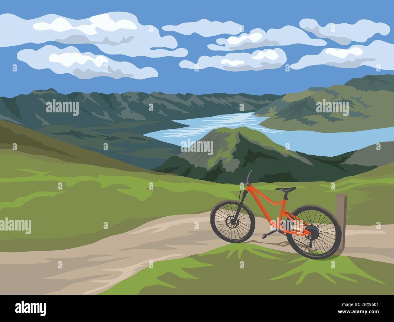 Hill biking Stock Vector Images - Alamy