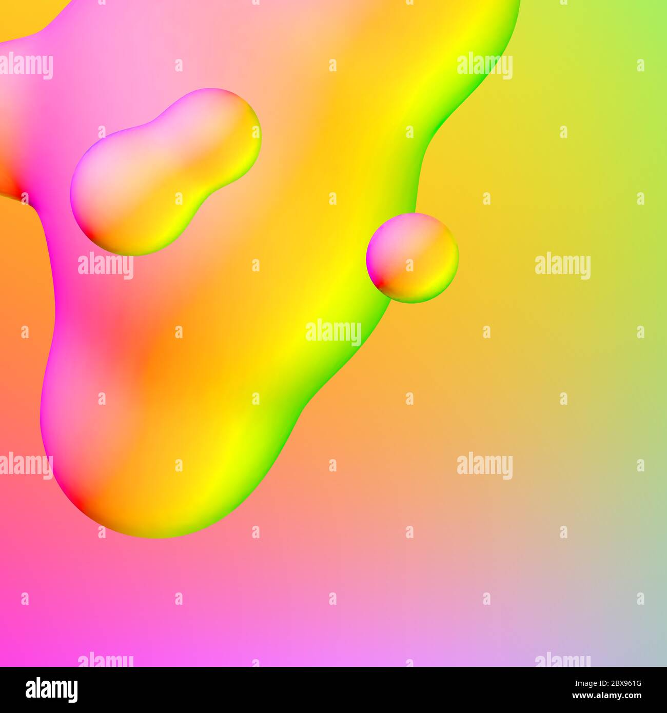 Fluid design liquid blobs with vibrant intense colors abstract ...