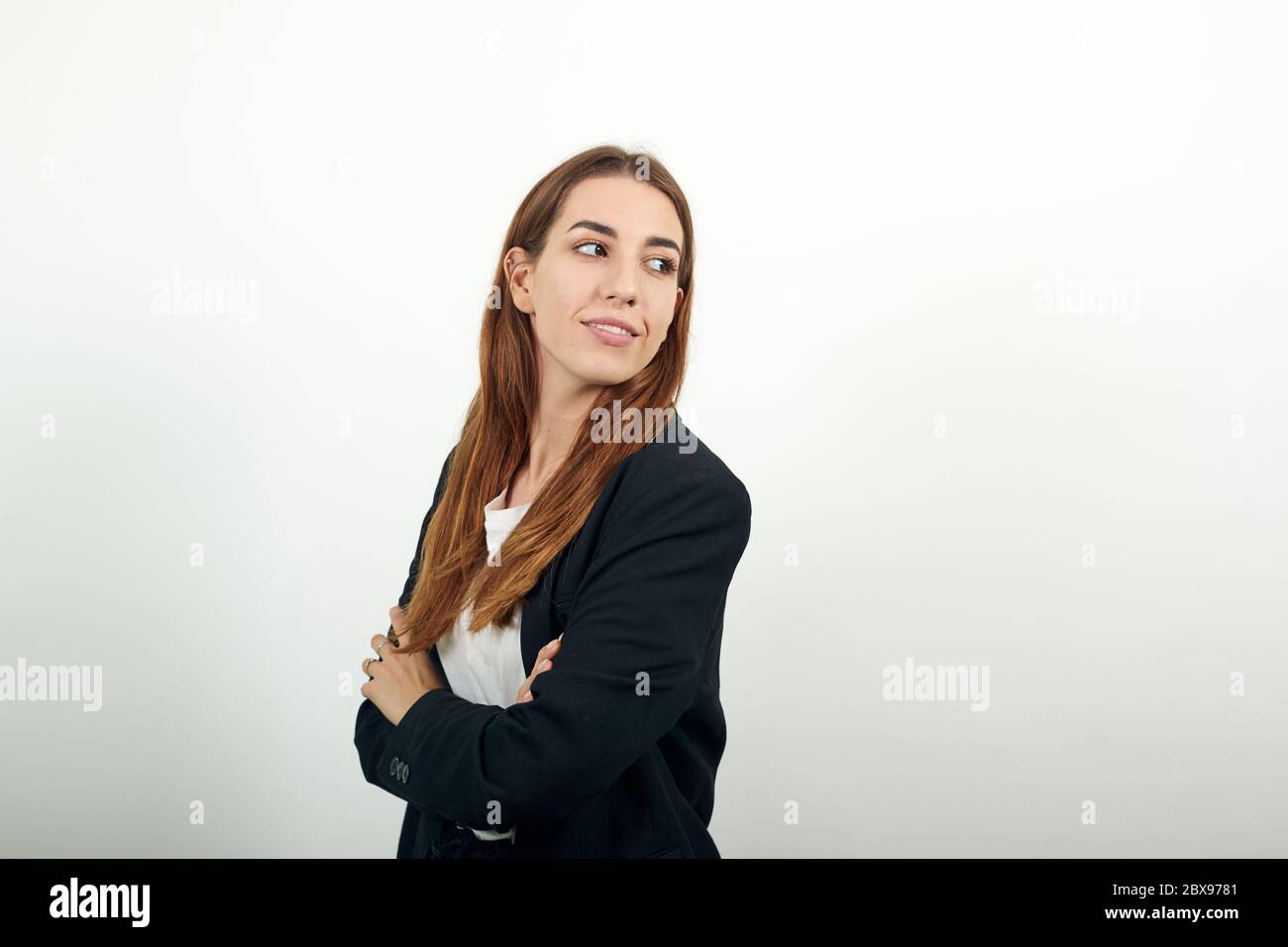 Woman cross arms chest hi-res stock photography and images - Alamy