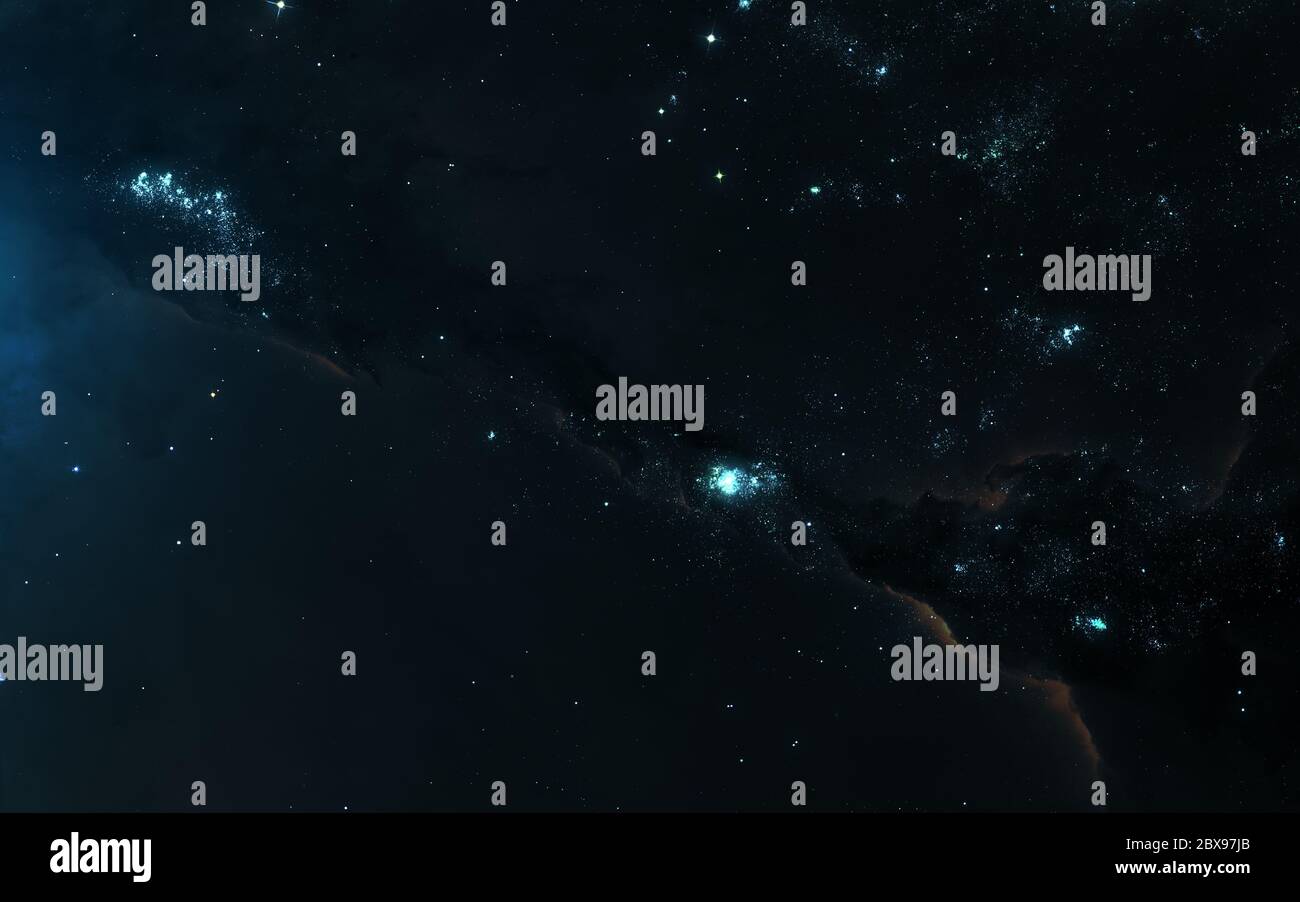 Deep space landscape, nebula, star clusters Stock Photo - Alamy