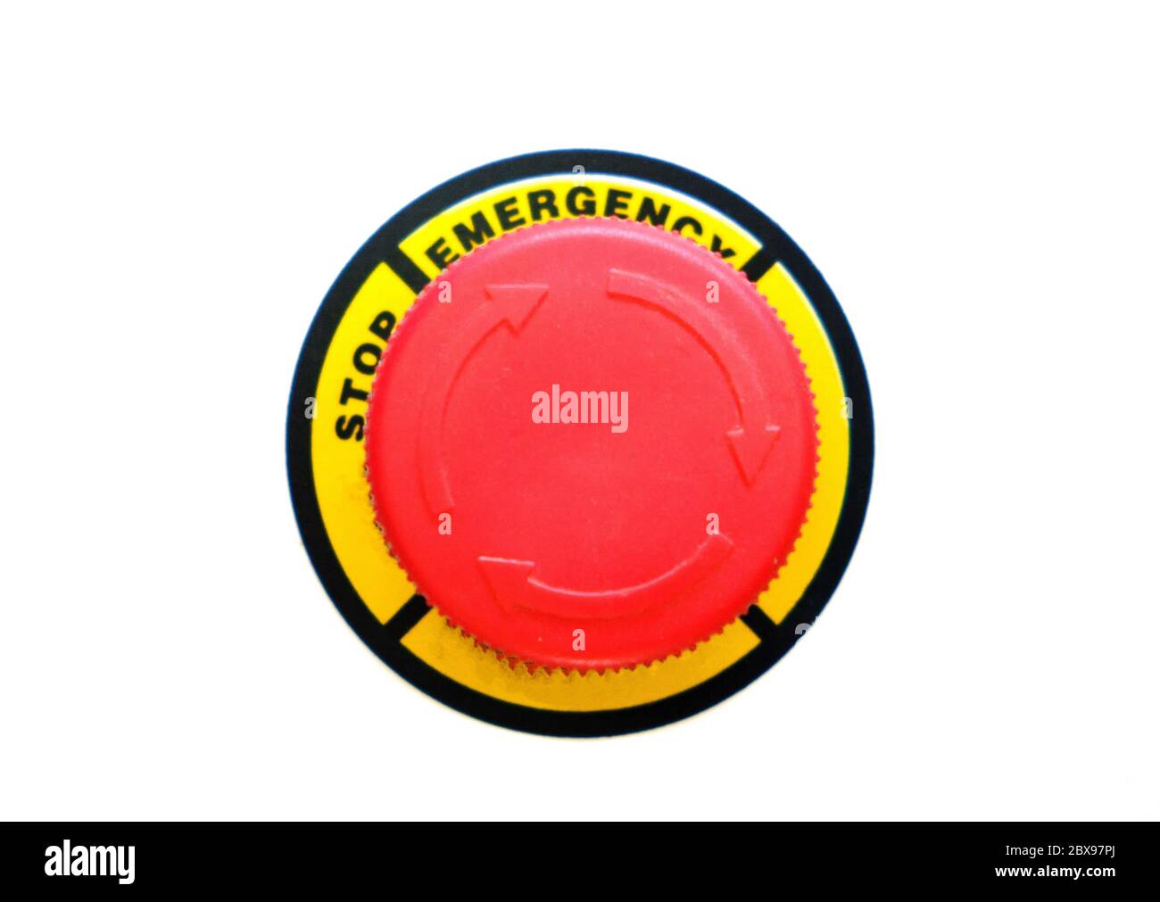 Large red emergency stop button Cut Out Stock Images & Pictures - Alamy