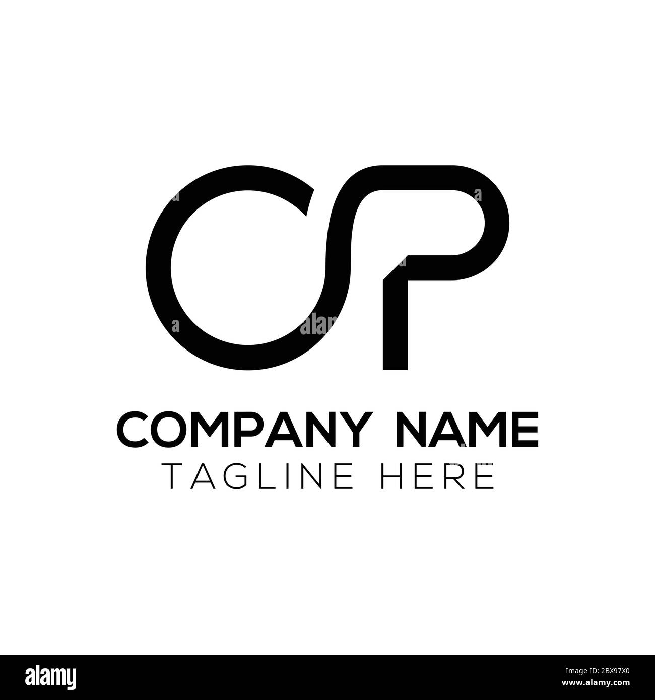 Initial Simple Letter OP Logo Design Vector Template. Abstract Minimal ...